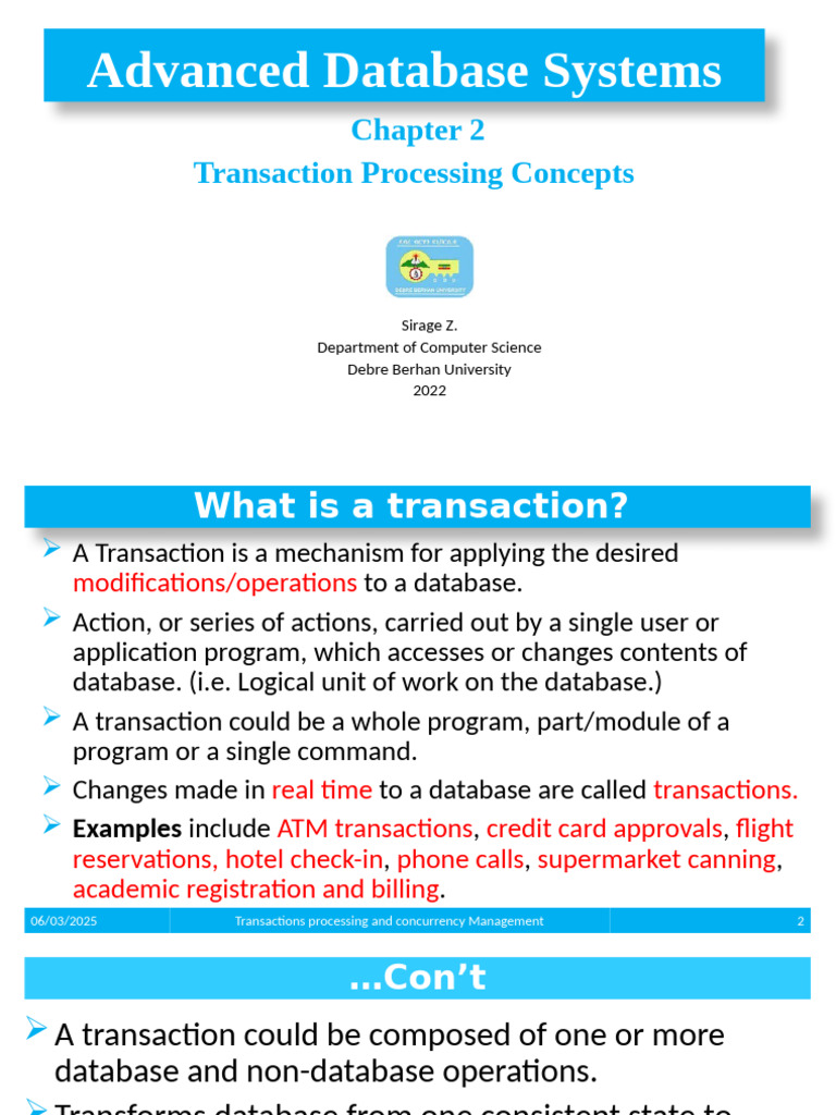 Chapter 2 Transaction Management Pdf Database Transaction Acid