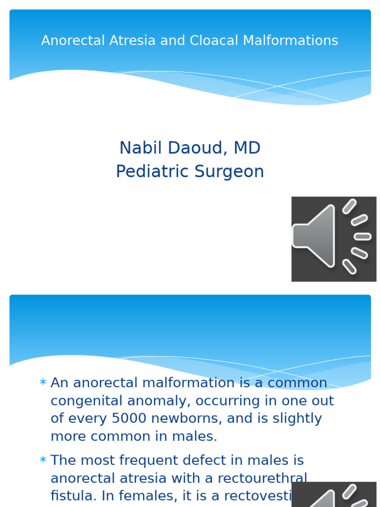 Anorectal Atresia (The Show) | PDF | Diseases And Disorders | Medical ...
