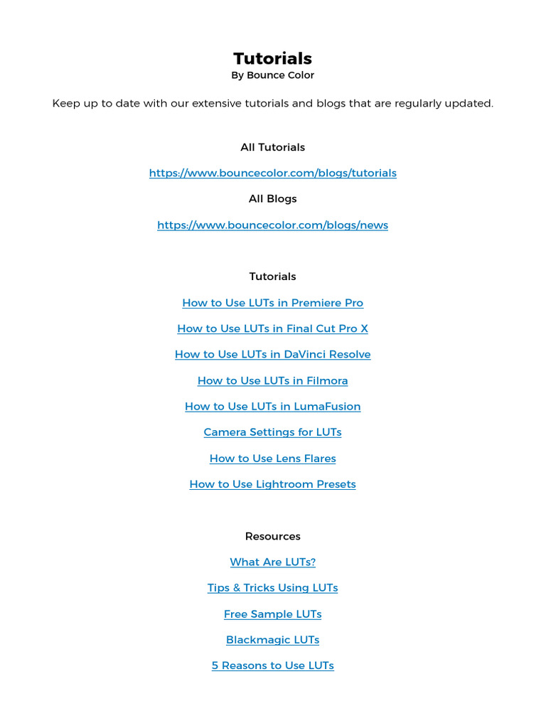 Tutorials READ ME | PDF