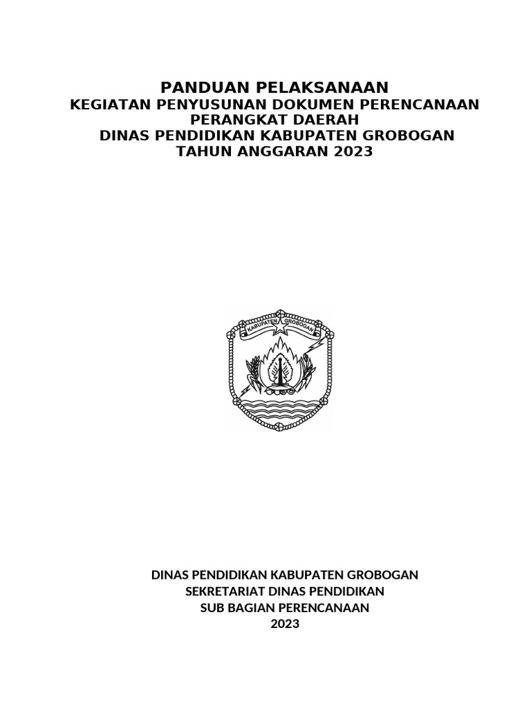 Panduan Penyusunan Dokumen Perencanaan | PDF