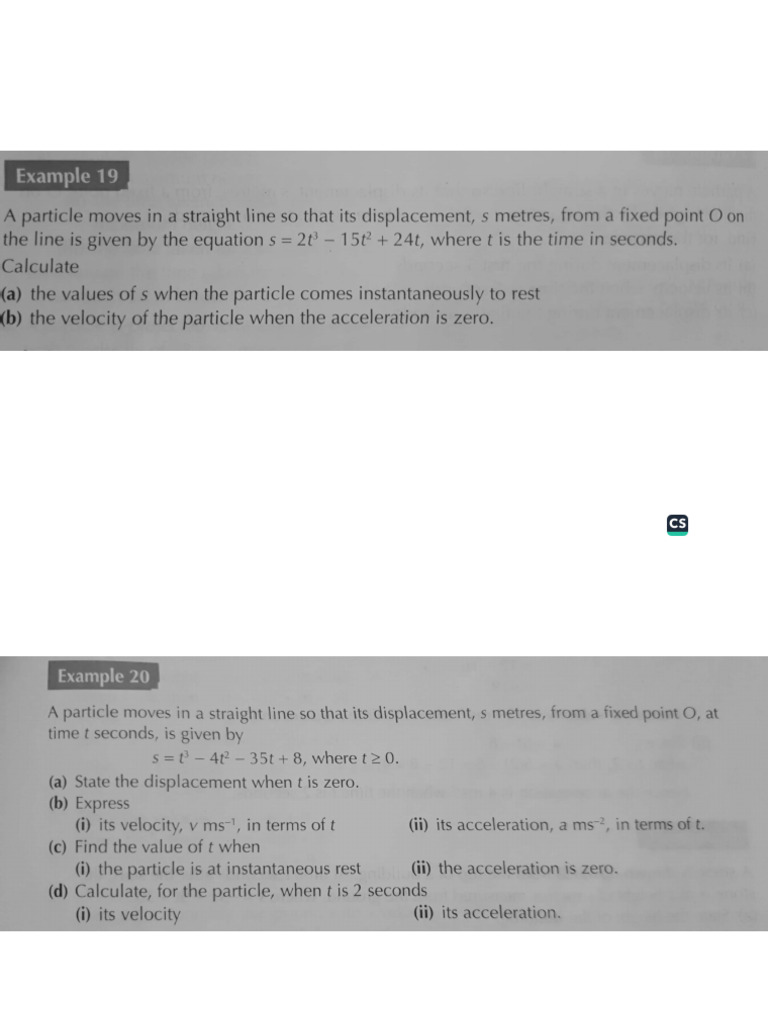 Kinematics AM Examples | PDF