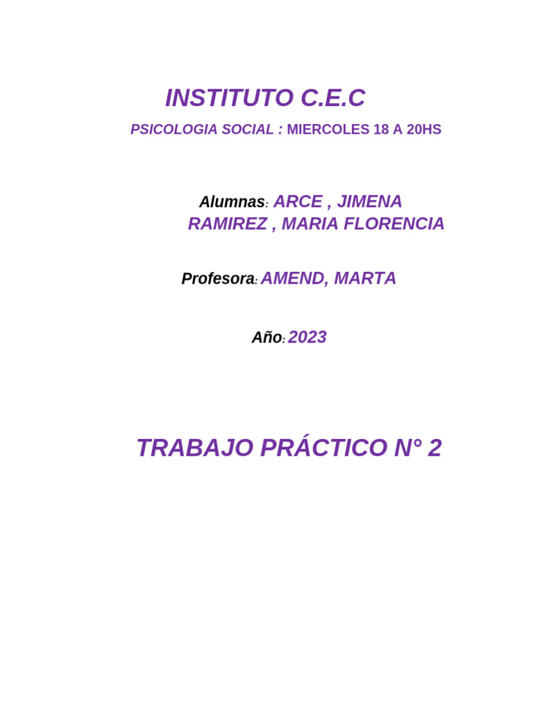 Psi Social Tp1 Ramirez y Arce | PDF | Psicología Social | Sicología