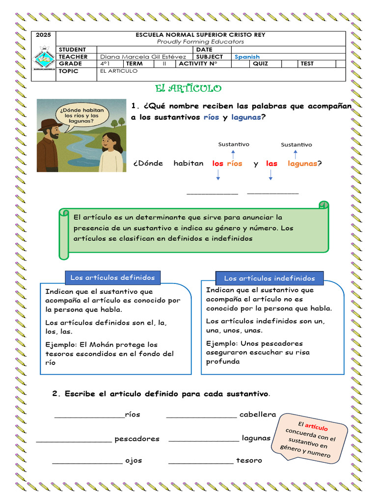 Artículos y Sustantivos en Español | PDF | Adjetivo | Sustantivo