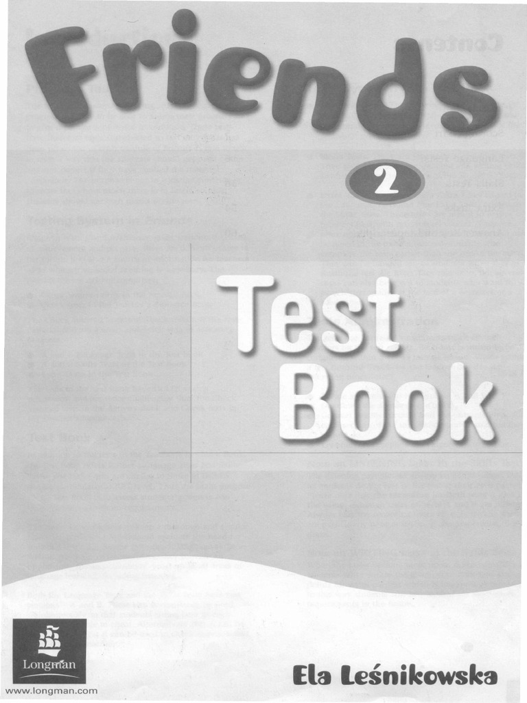 Friends 2 Test Book | PDF | Vocabulary | Educational Assessment
