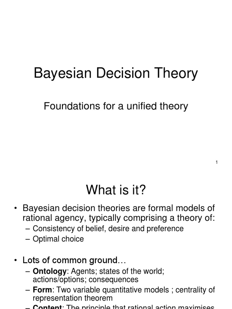 Bayesian Decision Theory | PDF Bayesian Decision Theory | PDF