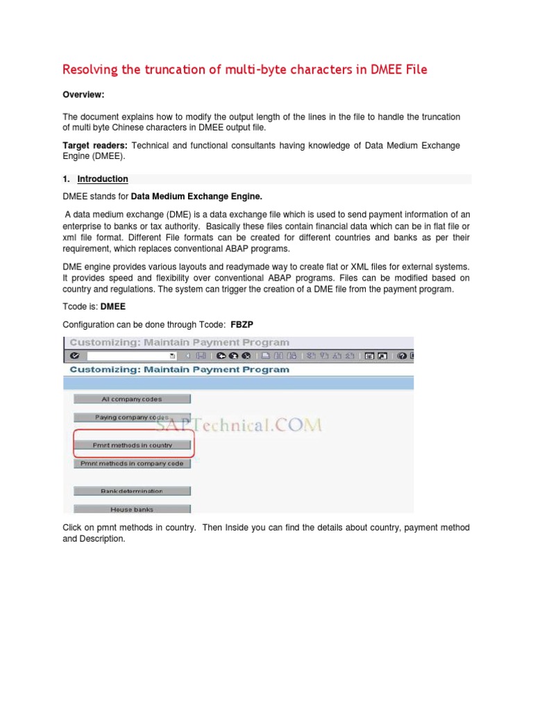 Resolving The Truncation of Multi-Byte Characters in DMEE File | PDF | File Format | Xml