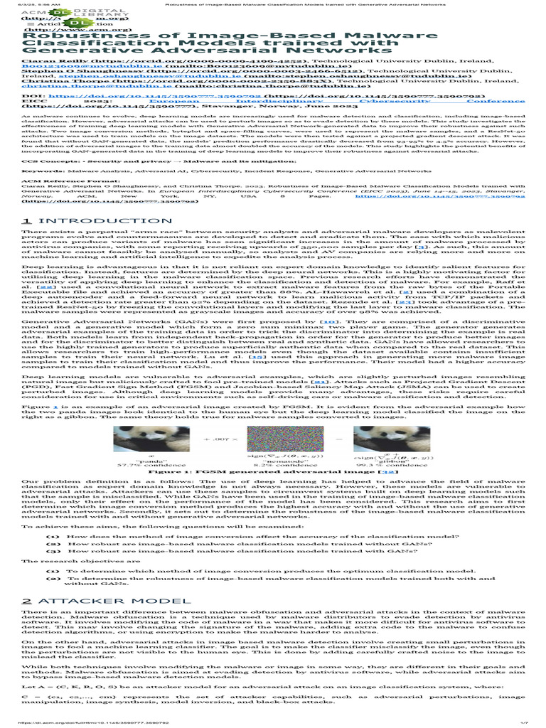 Robustness of Image-Based Malware Classification Models Trained With Generative Adversarial ...