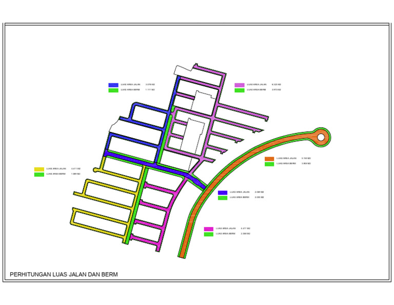 Perhitungan Luas Area Jalan & Berm | PDF