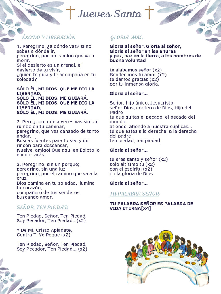 Jueves Santo | PDF | eucaristía | Pecado