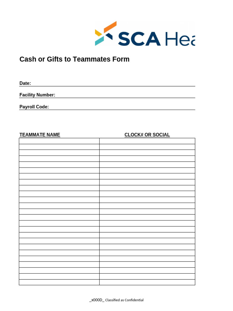 Updated Cash or Gift Form | PDF