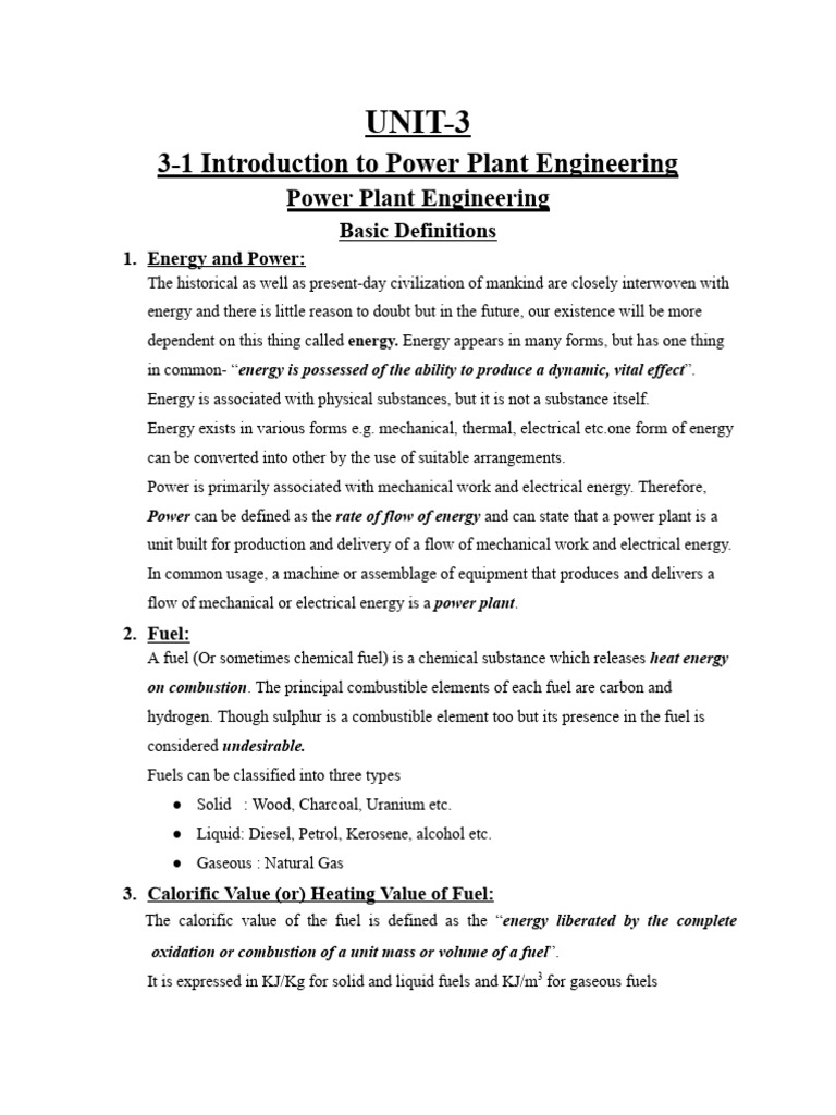 Basic Mechanical Engineering Unit-1 | PDF | Nuclear Fission | Neutron