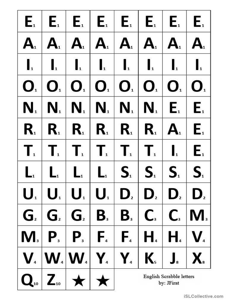 Scrabble Letter Values and Words | PDF