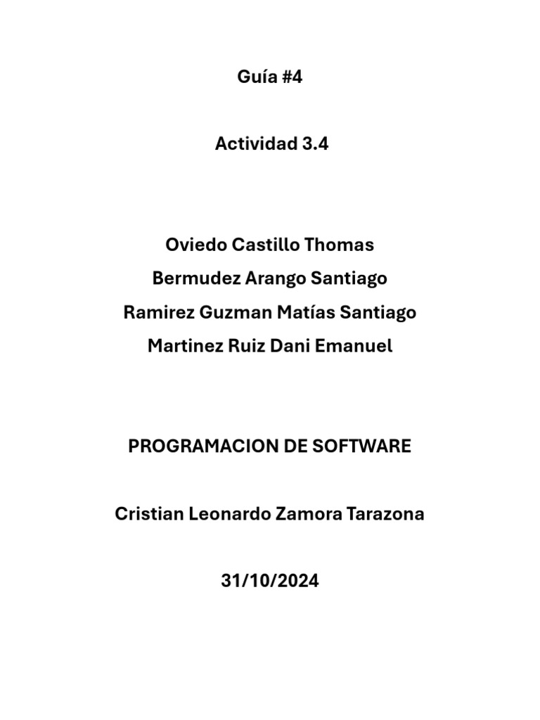 Guía 4 Actividad 3.4 | PDF | Bases de datos | SQL