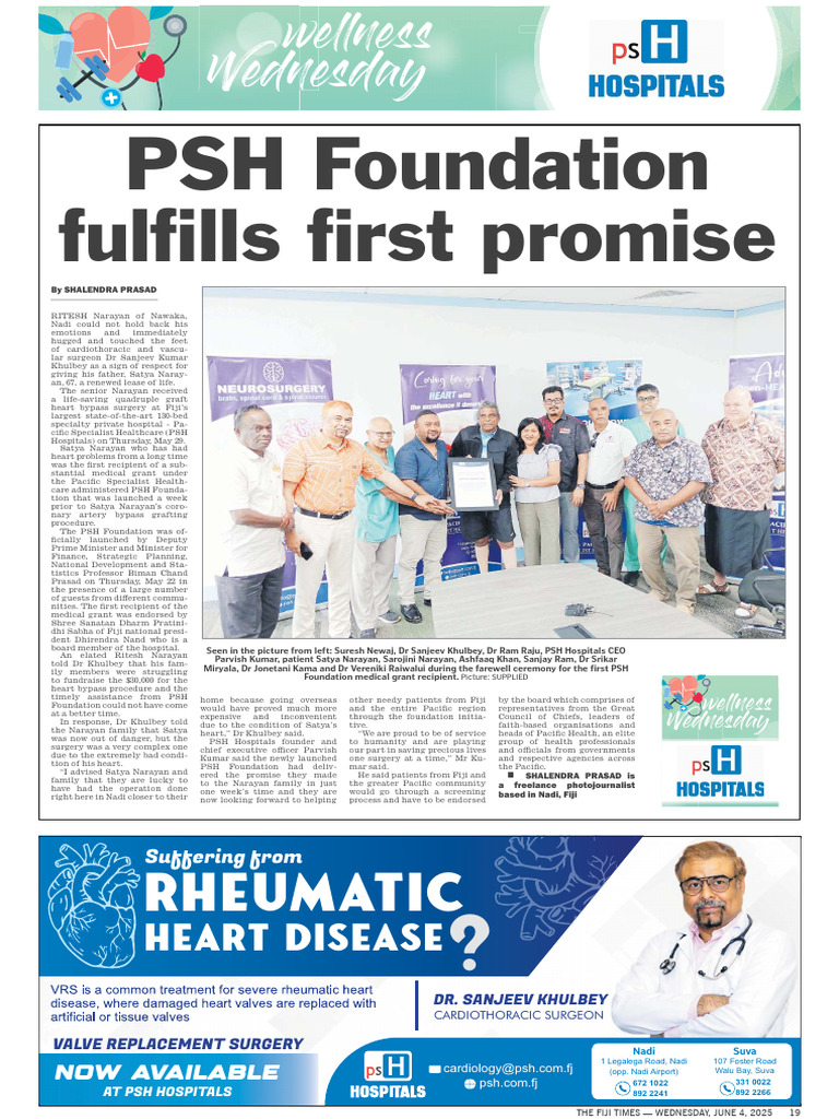 PSH Foundation Fulfills First Promise | PDF | Cardiac Surgery | Medical Specialties