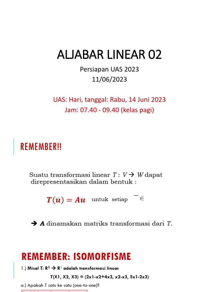 Alin Uas Preparation Summary | PDF