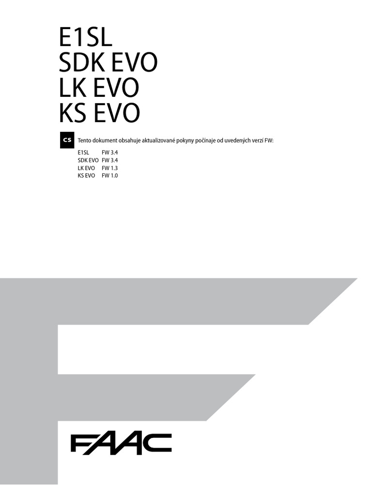 Manual Faac SDK Evo | PDF