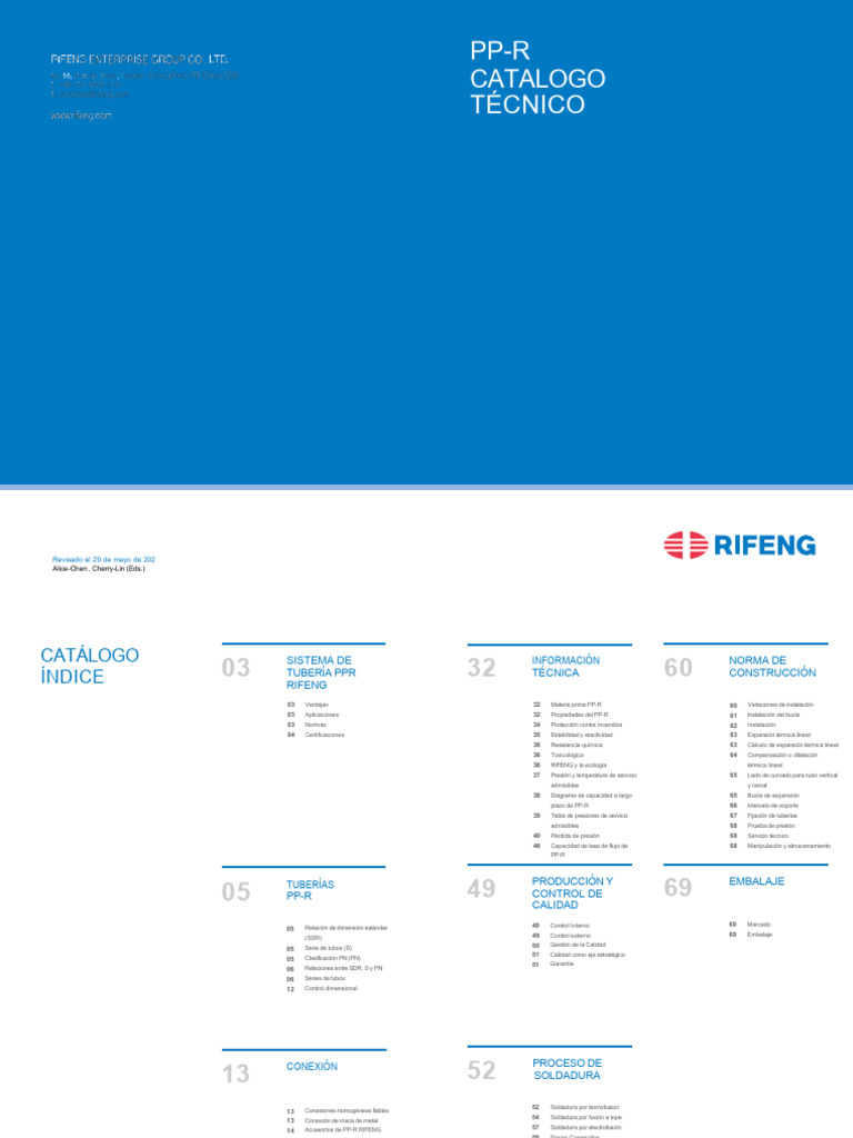 PPR Technical Catalog Spanish.2 | PDF | Tubería (transporte de fluidos ...