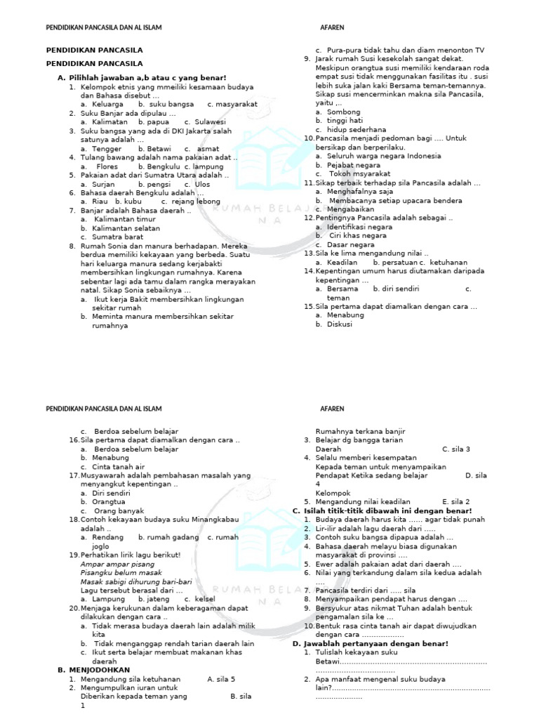p.pancasila Dan Al Islam - Afaren | PDF