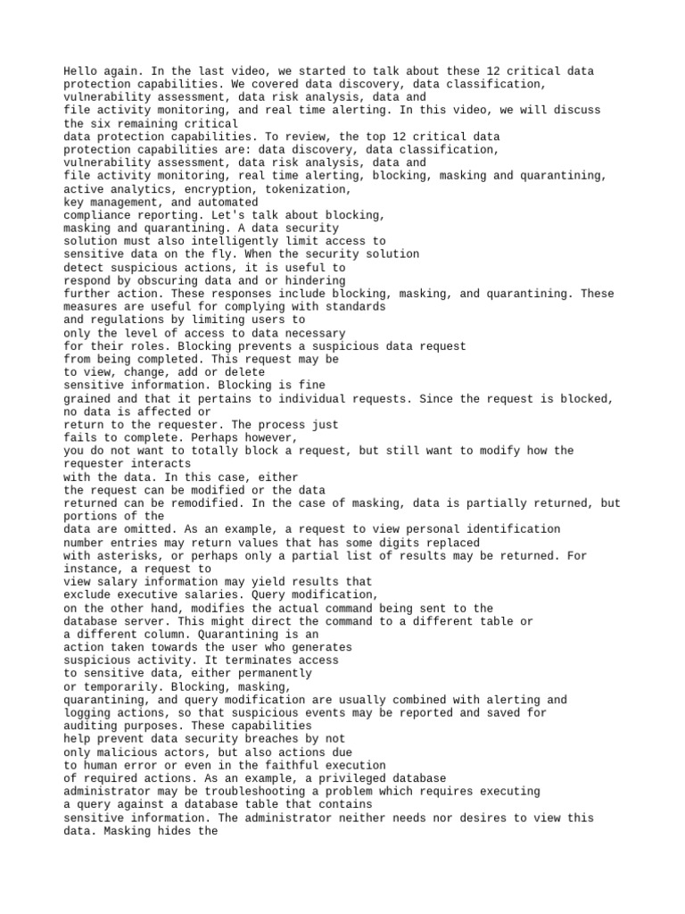 Critical Data Protection Capabilities | PDF | Encryption | Key (Cryptography)