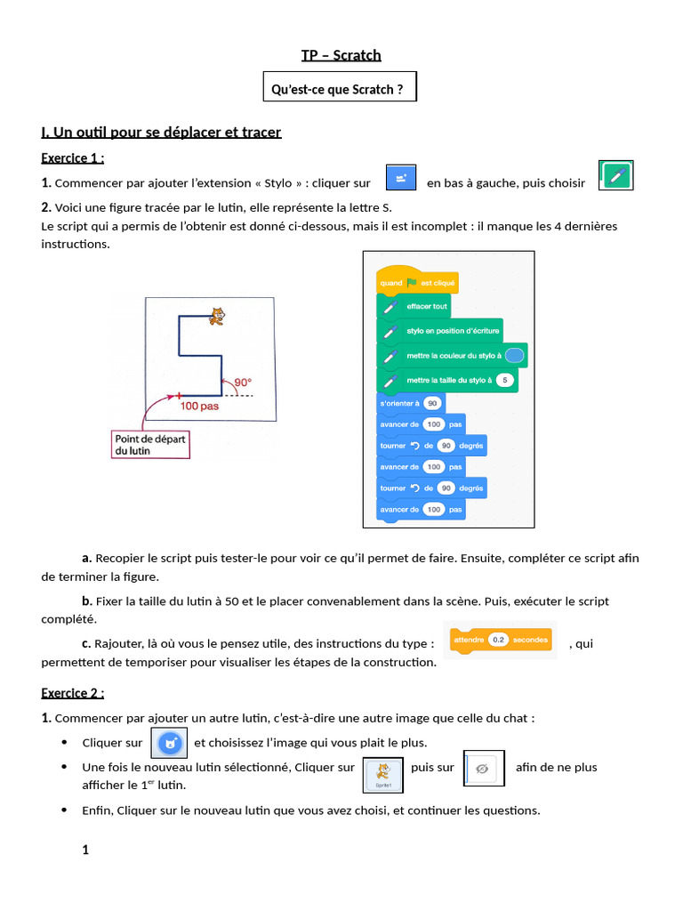 Activités Scratch pour 6ème | PDF | Scratch (Langage de programation)