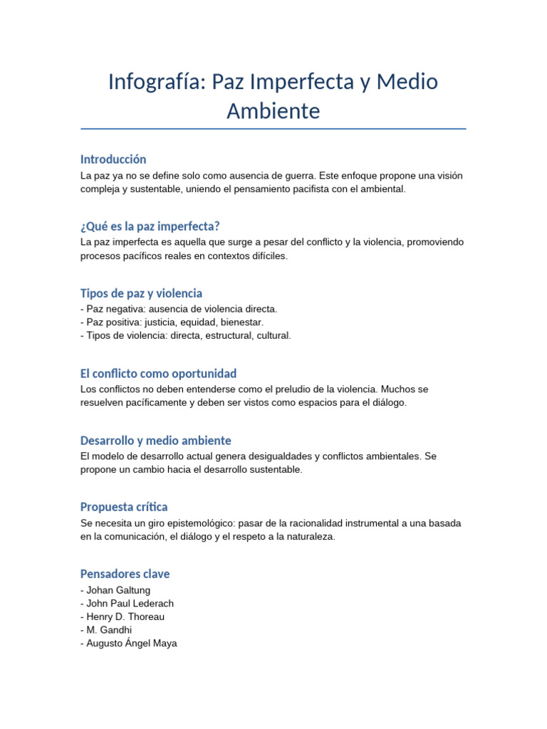 Infografia Paz Imperfecta Template | PDF