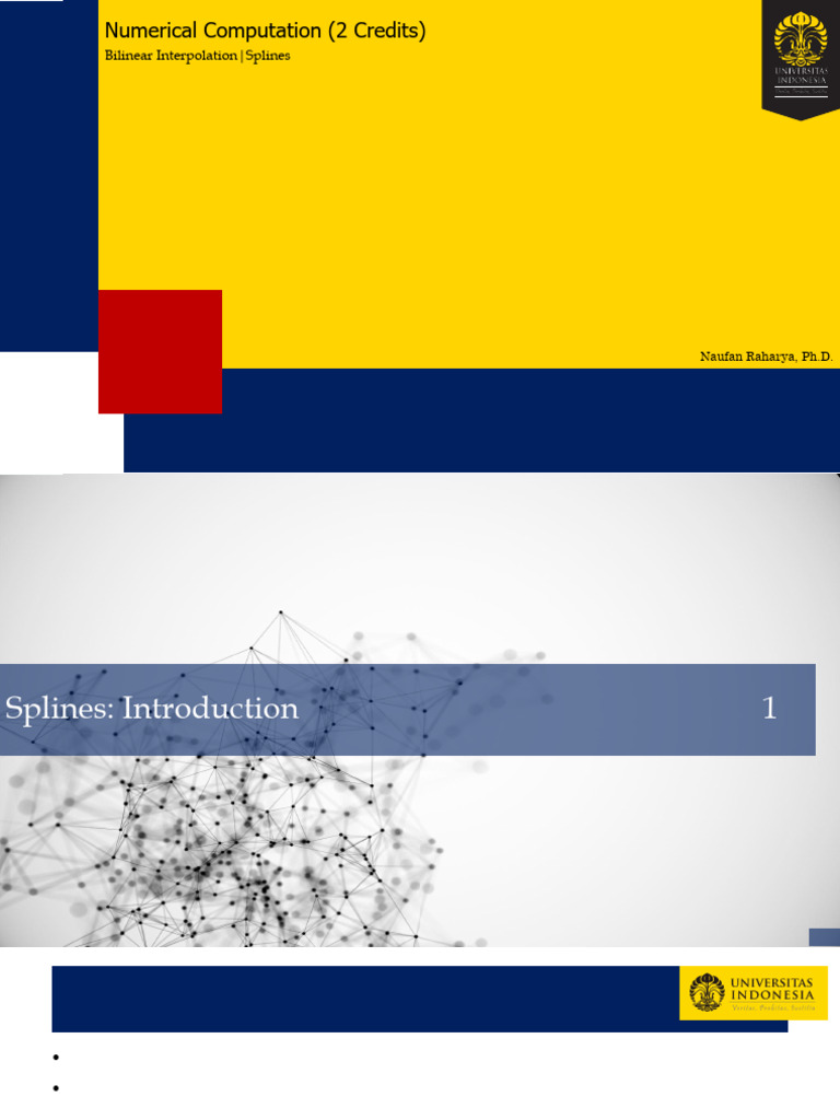Numerical Computation - 10 - Interpolasi Spline | PDF | Spline (Mathematics) | Interpolation
