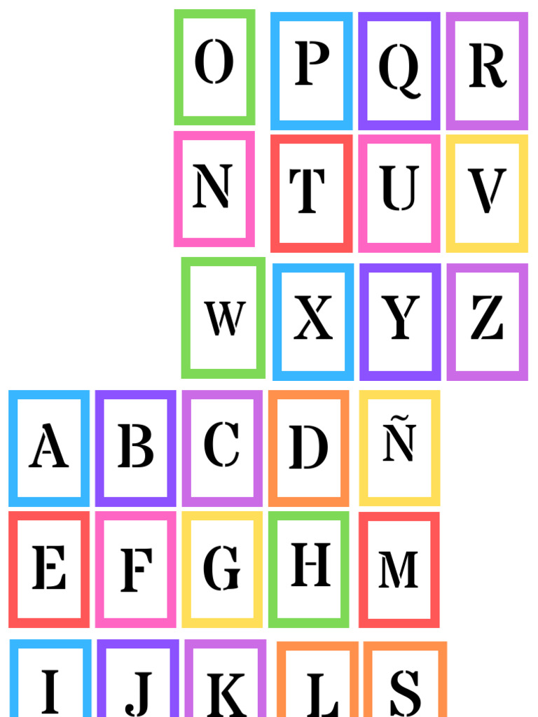 Tarjetas Educativas Vocabulario Abecedario Ilustración Colorido | PDF