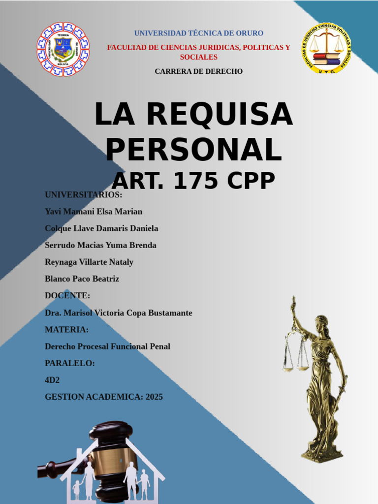 La Requisa Personal | PDF | Policía | Derecho penal