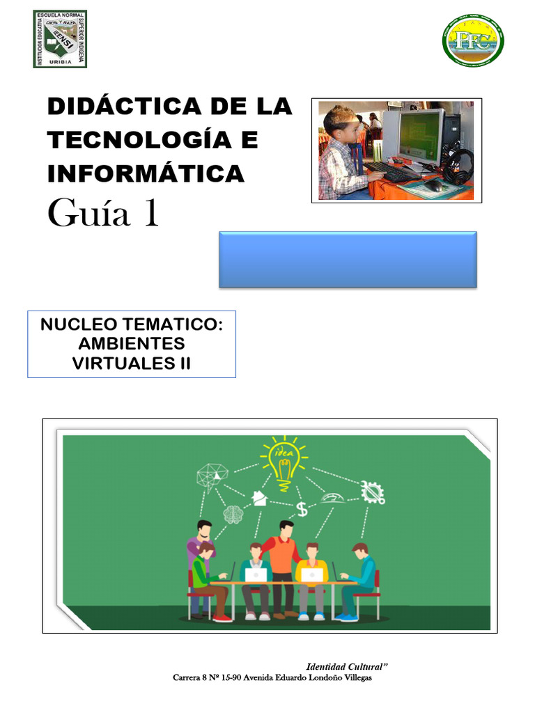 Guia 1 Secuencia Didáctica en Tecnología e Informática(1) | PDF | Maestros | Salón de clases