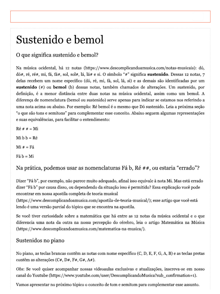 Sustenido e Bemol | PDF