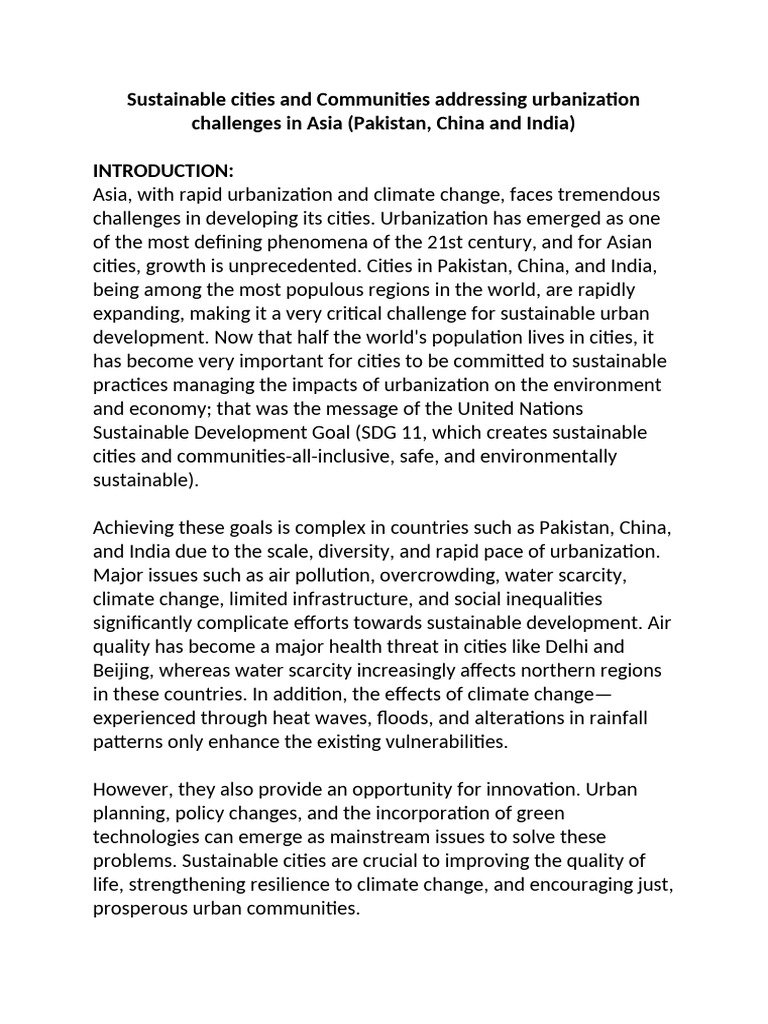 Sustainable Cities and Communa Shizaaa | PDF | Water Scarcity ...