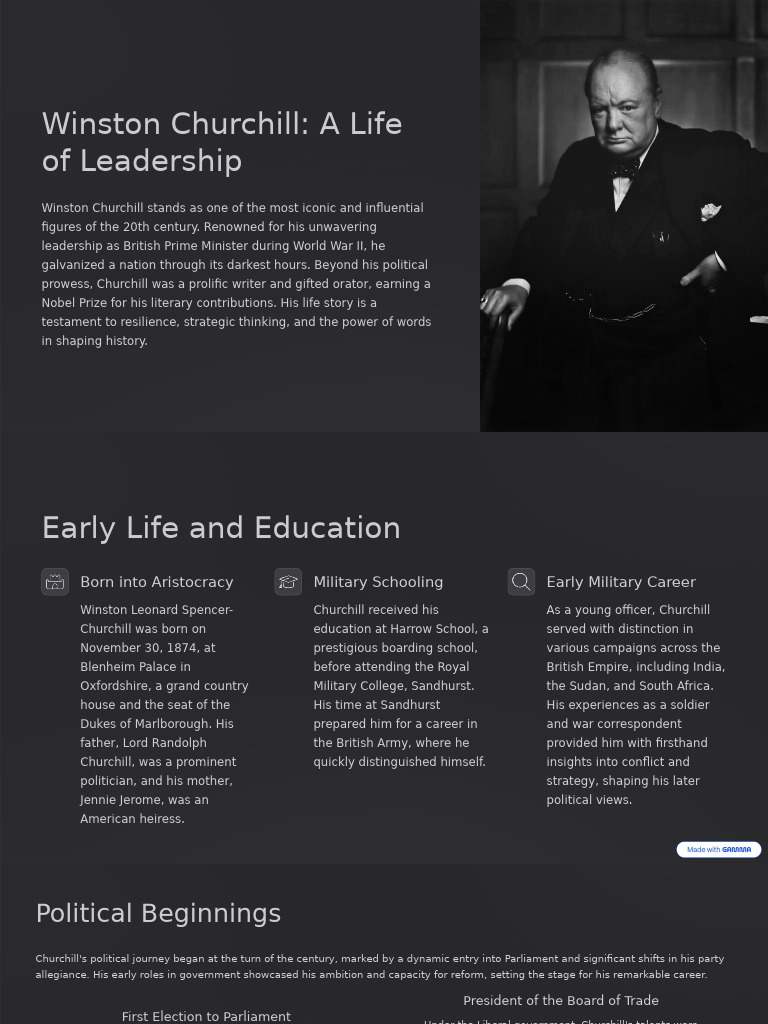 Winston Churchill A Life of Leadership | PDF | Winston Churchill
