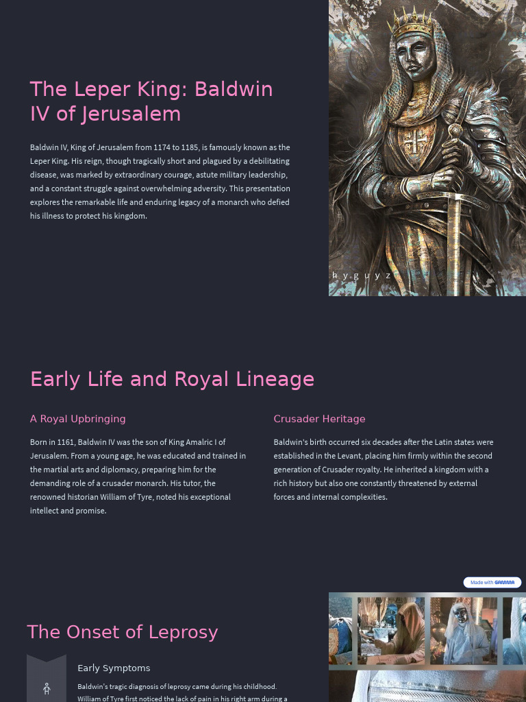 The Leper King Baldwin IV of Jerusalem | PDF | Saladin | Crusades