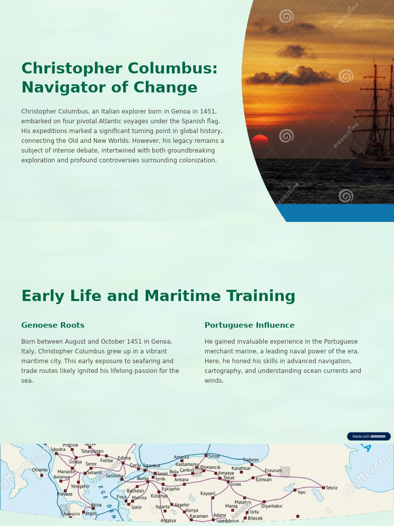 Christopher Columbus Navigator of Change | PDF | Christopher Columbus | Voyages Of Christopher ...