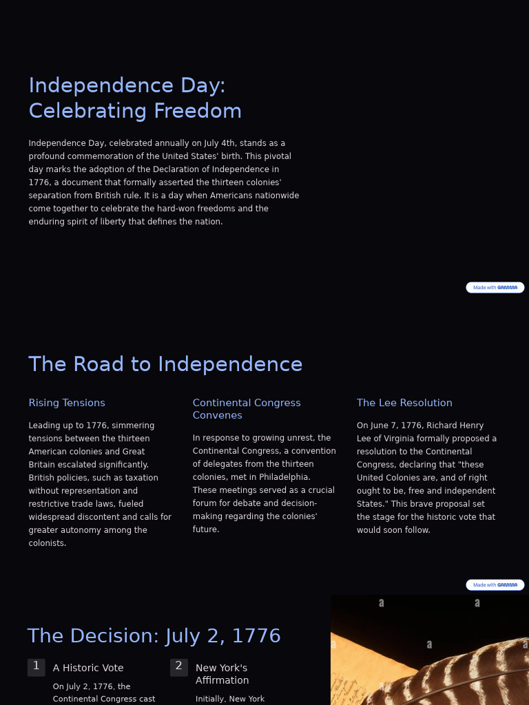 Independence Day Celebrating Freedom | PDF | United States Declaration ...