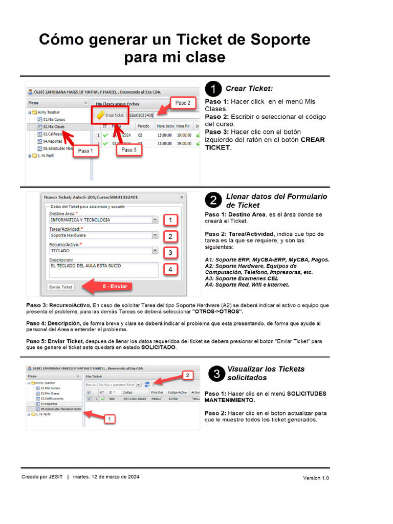 Tutorial Ticket v1 | PDF