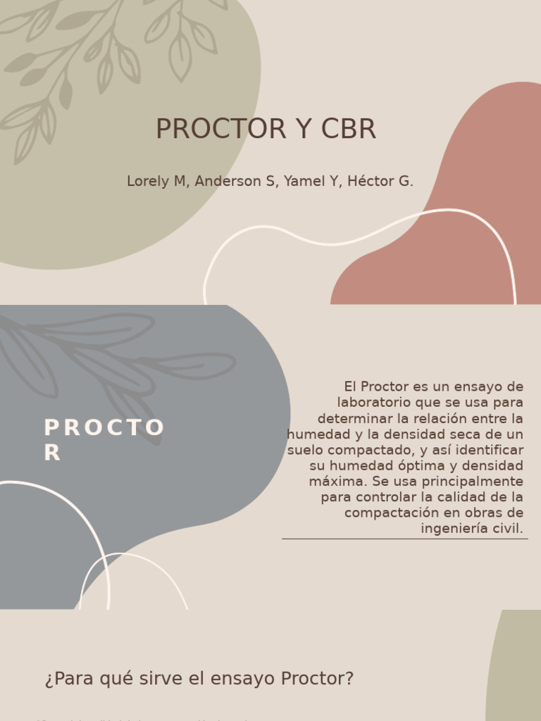 Presentacion Proctor y CBR | PDF