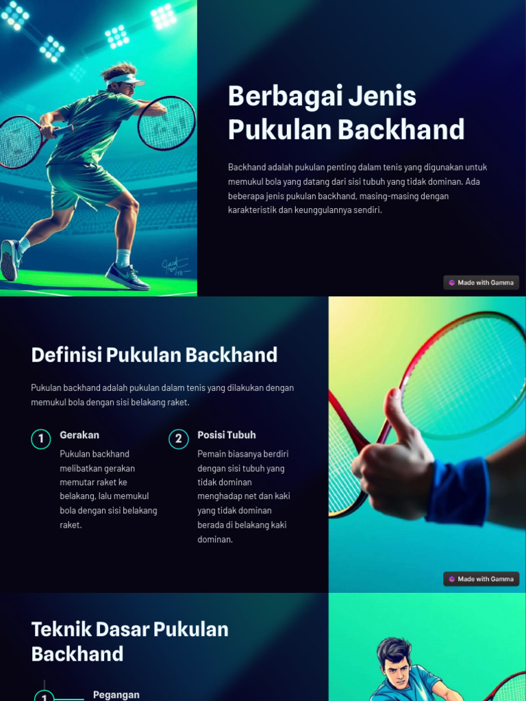 Teknik dan Jenis Pukulan Backhand | PDF