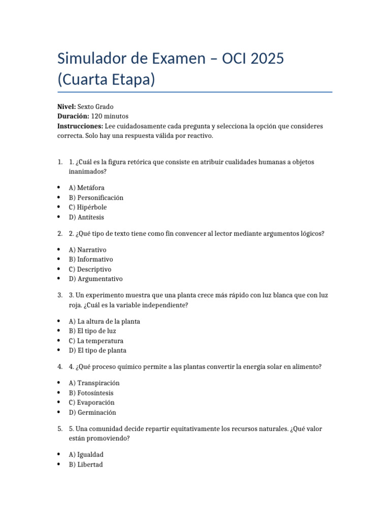 Simulador_OCI_2025_Cuarta_Etapa | PDF