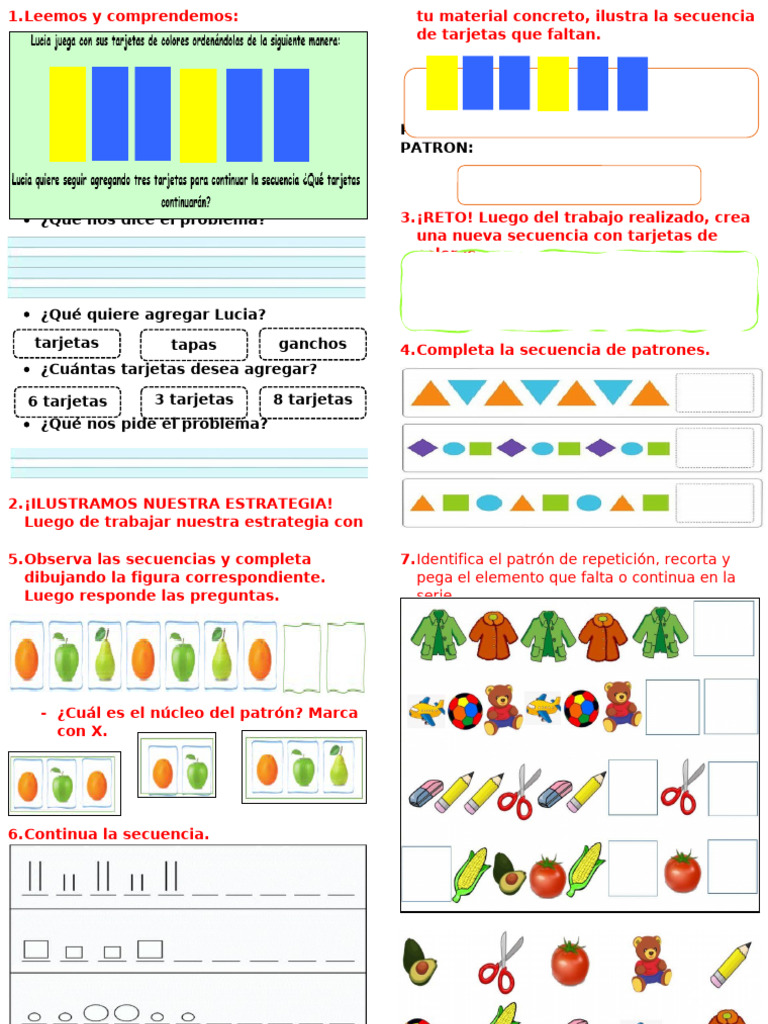Ficha Hacemos Patrones Graficos | PDF