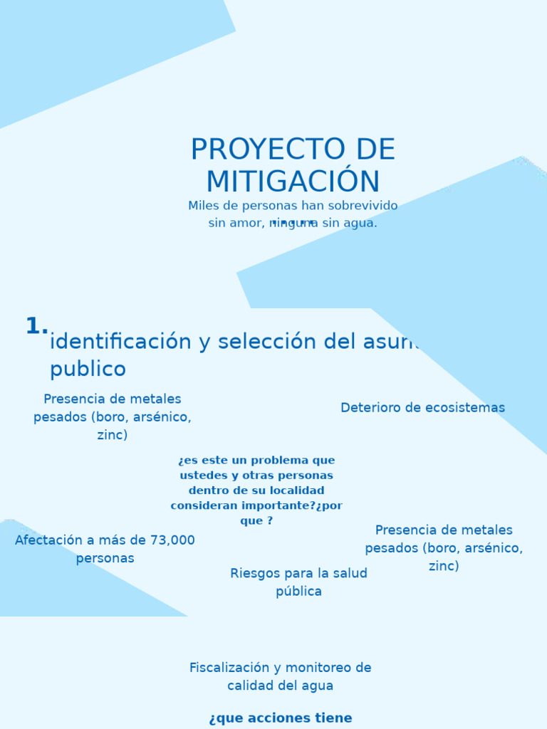Proyecto de Mitigación | PDF | Residuos | Agua