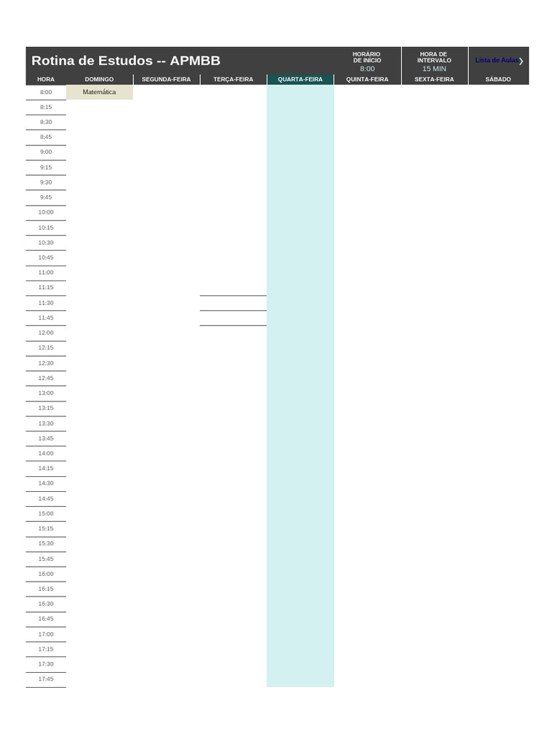 Rotina de Estudos - APMBB | PDF