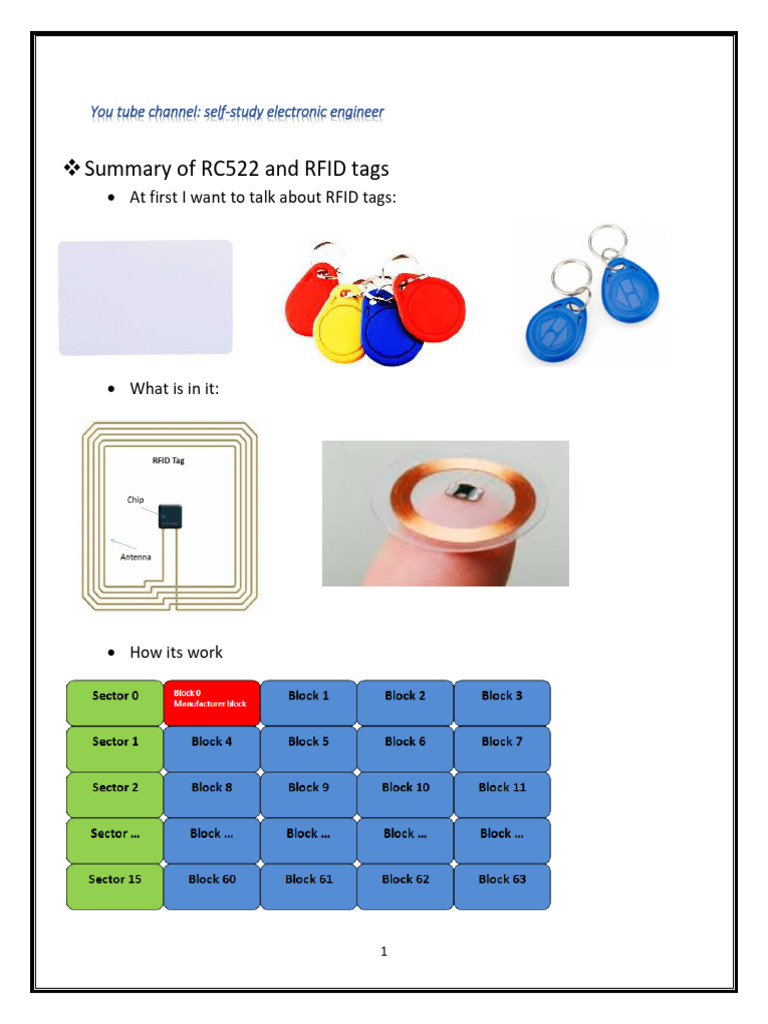 Rc522 and Rfid Tags | PDF