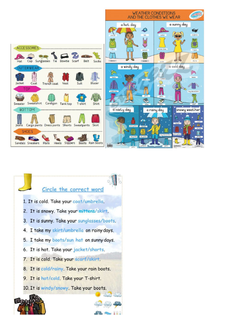 Clothes Vocabulary | PDF