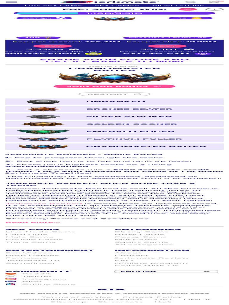 Jerkmate Ranked Play The Game! | PDF | World Wide Web | Internet & Web