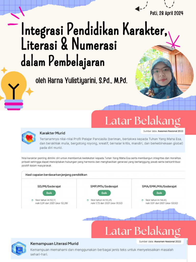 h3 - Bimtek Integrasi Pendidikan Karakter, Literasi, Numerasi Dalam Pembelajarandi Satuan ...