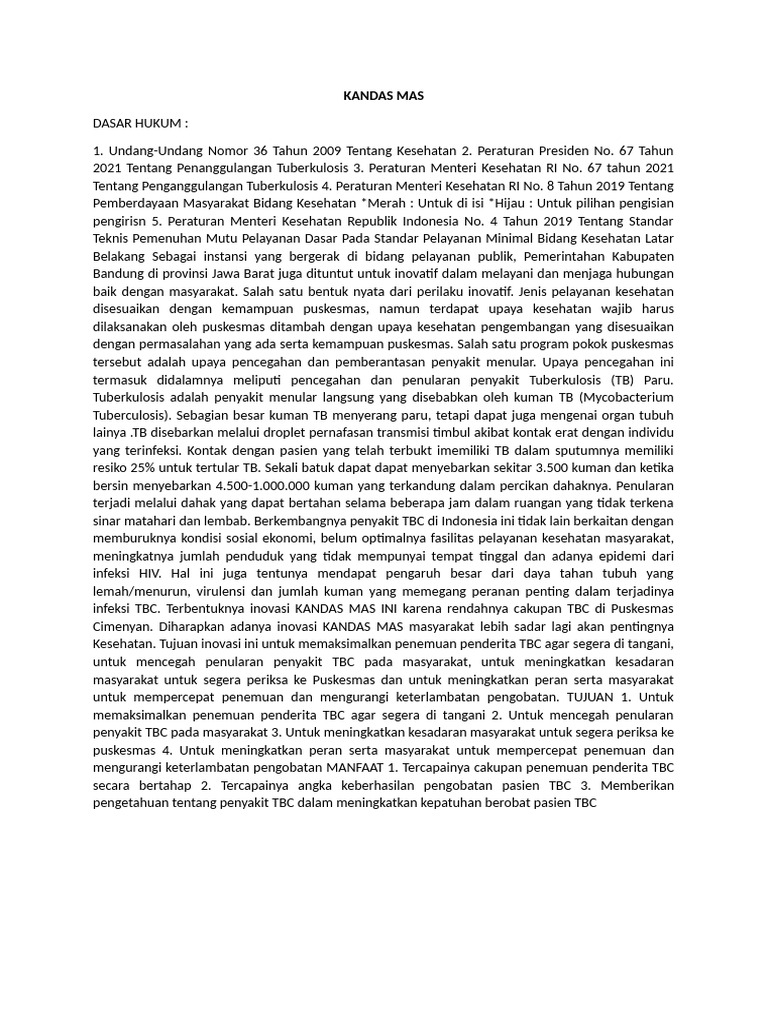 Latar Belakang Kandas Mas | PDF