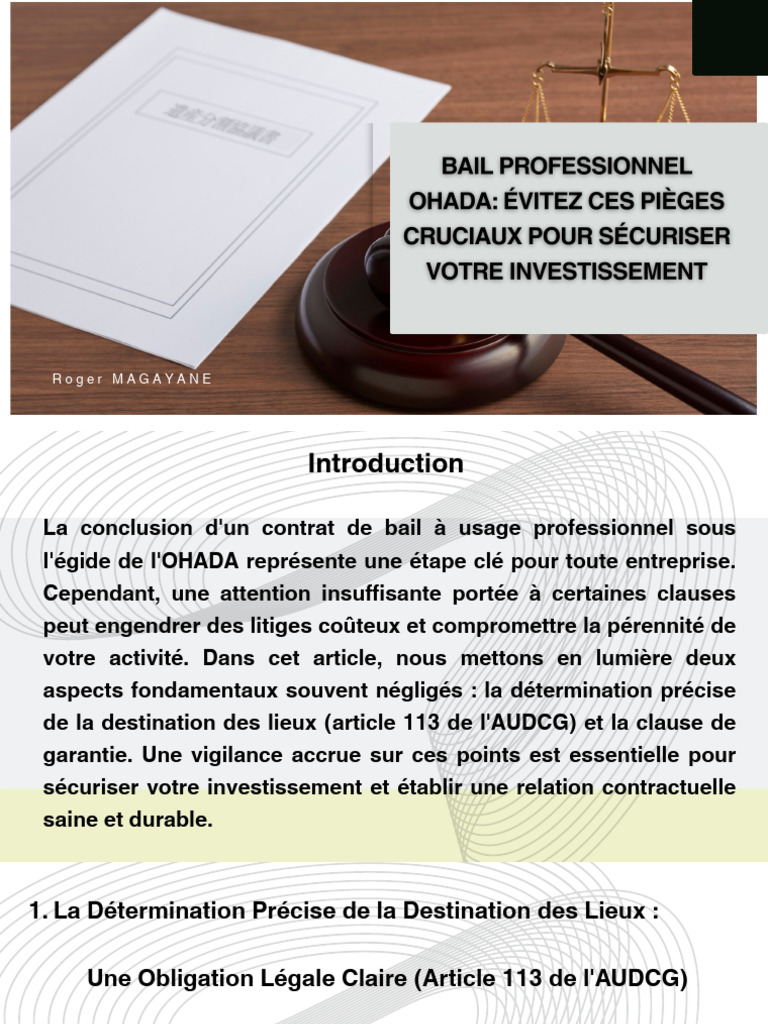 Clauses Abusives dans le Bail OHADA | PDF