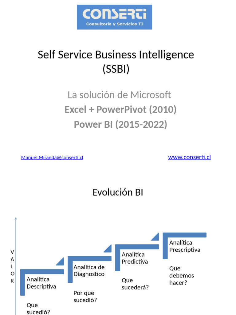 Self Service Business Intelligence (SSBI) | PDF | Microsoft Excel | Inteligencia de negocios