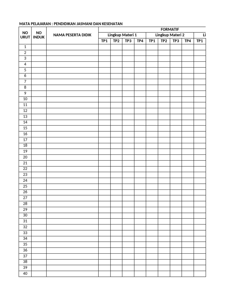 Absensi Radit Pjok | PDF